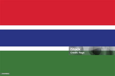 감비아의 국기입니다 감비아 국기입니다 직사각형 플래그입니다 플래그 아이콘입니다 표준 색상 표준 크기 컴퓨터 일러스트레이션 디지털 일러스트레이션 벡터 일러스트 레이 션입니다