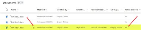 How To Properly Set A Document As A Record Via Retention Labels In Sharepoint Online