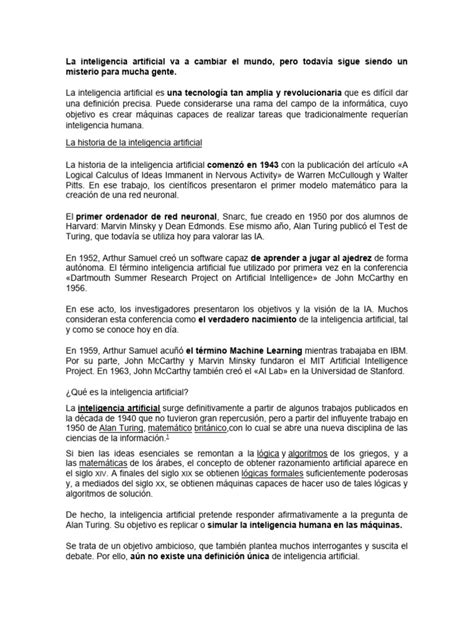 La Inteligencia Artificial Va A Cambiar El Mundo Descargar Gratis Pdf Inteligencia