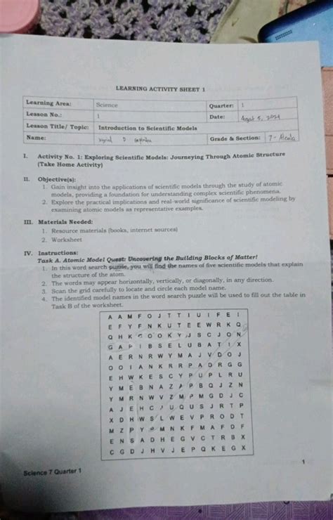 LEARNING ACTIVITY SHEET 1 Learning Area StudyX