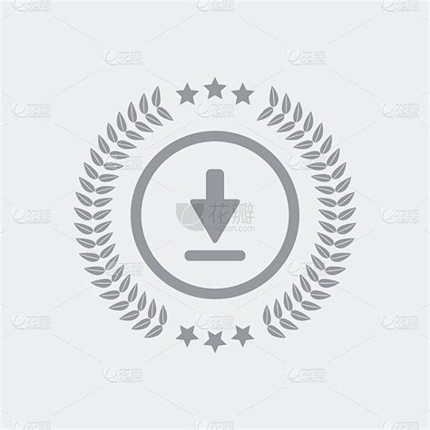 高级下载平面图标