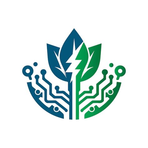 Premium Vector Eco Leaf Bolt Green Energy Vector Illustration