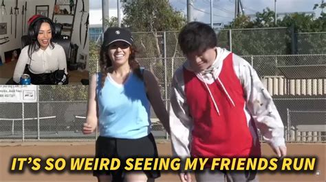 Valkyrae Reacts To Otv And Friends 50 Meter Dash Youtube