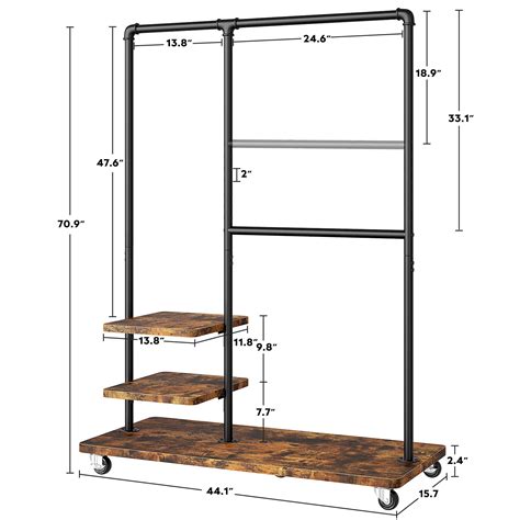 Buy Raybee Rolling Clothes Rack Heavy Duty Garment Rack On Wheels Clothing Rack For Hanging