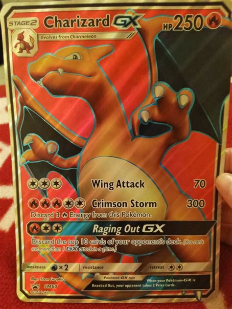 Mavin Pokemon Jumbo Charizard Gx Sm60 Oversized Promo Card Full Art Holo