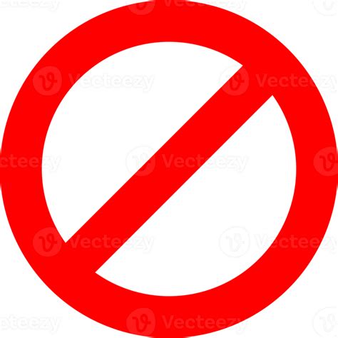 Red Prohibition Sign Icon 28653181 Png