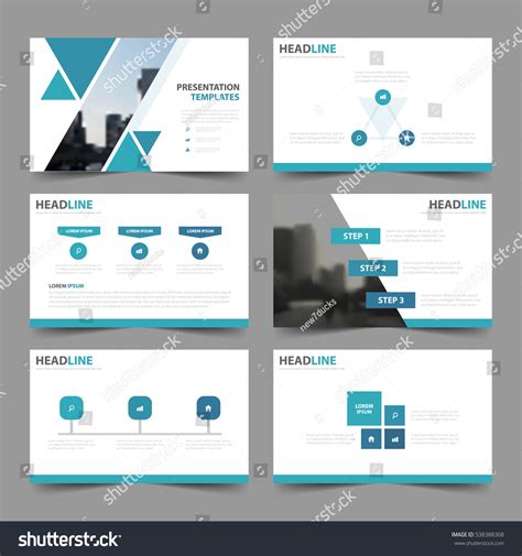 Blue Abstract Presentation Templates Infographic Elementsflat Stock Vector Royalty Free