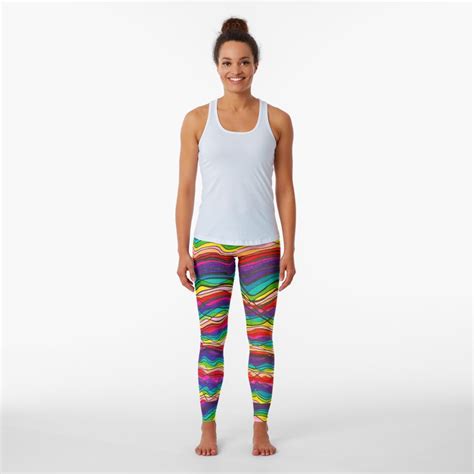 Rainbow Static Leggings For Sale By Sarahkathart90 Redbubble