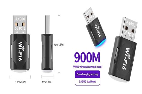 Camphor Usb Network Card Plug And Play Network Card High Speed Wi Fi 6 Dual Band Usb Adapter