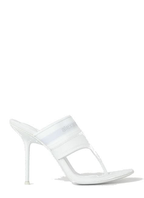 Sienna Thong High Heels In White Alexander Wang