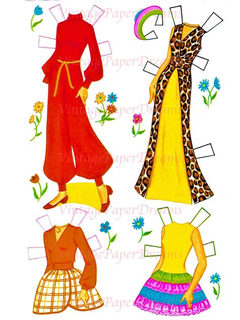 Barbie Paper Doll Printable Pdf Barbie Paper Doll Vintage Etsy