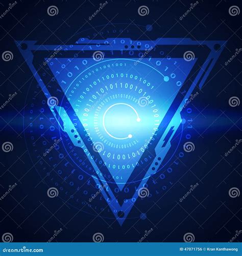 Illustration Of Binary Code On Abstract Technology Background Stock Vector Illustration Of