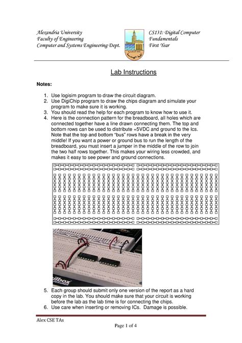 Lab Instructions Csed Alex Cse Tas Alexandria University Faculty Of