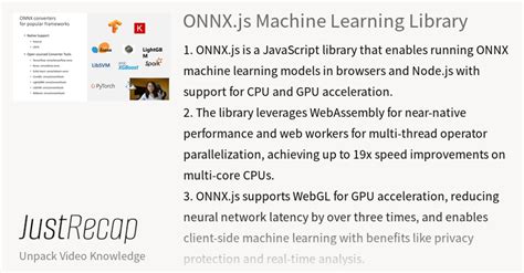 Onnxjs A Javascript Library To Run Onnx Models In Browsers And Node