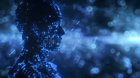Humanoid Figure Composed Entirely Of Binary Code Stock Illustration Illustration Of Virtual