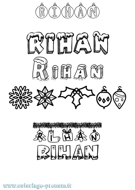 Coloriage Du Prénom Rihan à Imprimer Ou Télécharger Facilement