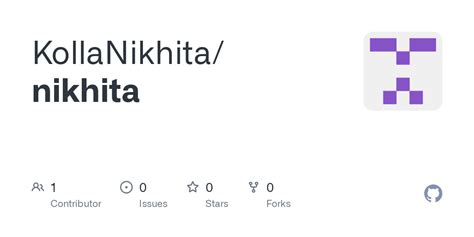 Github Kollanikhita Nikhita