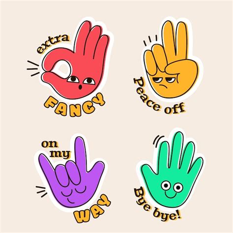 손으로 그린 복고풍 라벨 컬렉션 무료 벡터