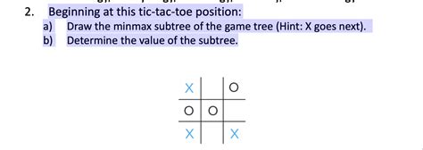 Solved Beginning At This Tic Tac Toe Positiona ﻿draw The
