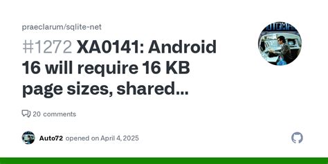 XA0141 Android 16 Will Require 16 KB Page Sizes Shared Library Libe Sqlite3 So Does Not Have