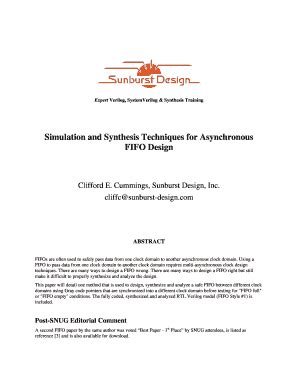 Fillable Online Expert Verilog Systemverilog Synthesis Training Fax