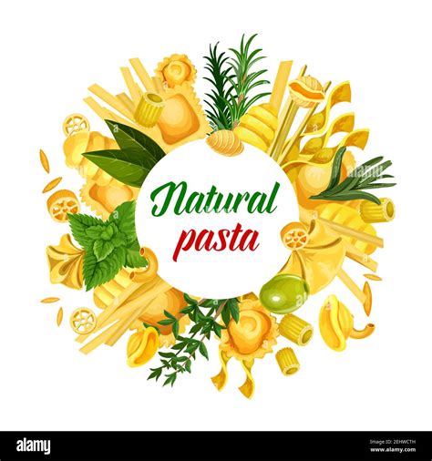 Italian Natural Pasta Macaroni And Spaghetti Fusilli And Farfalle