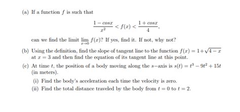 Solved COSC A If A Function F Is Such That 1 1 Cos Chegg Com