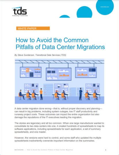 How To Avoid The Common Pitfalls Of Data Center Migrations TDS