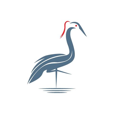 Crane Bird Template Flat Design 69309926 Vector Art At Vecteezy