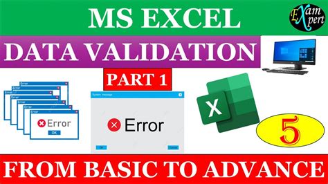 Ms Excel Class 5 Data Validation Youtube