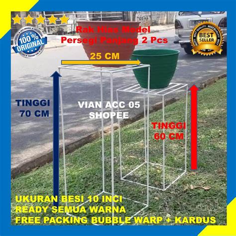 Jual Rak Bunga Besi Susun Tanaman Hias Aglonema Anggrek 1 Dudukan Kotak