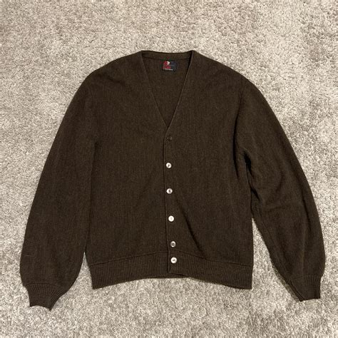 Vintage Arnold Palmer Wool Cardigan Size L Great Depop