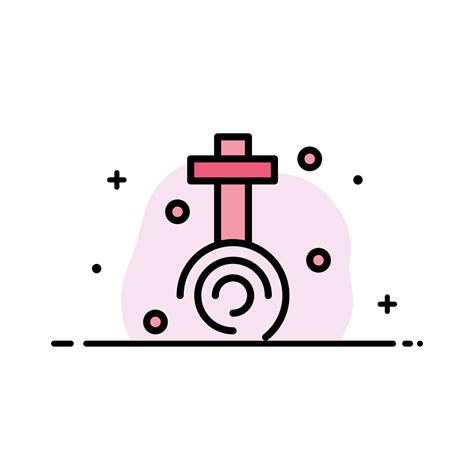 Celebration Christian Cross Easter Business Flat Line Filled Icon