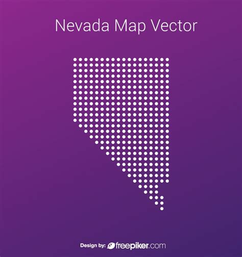 Freepiker Nevada Map By Dots And Gradient Background Vector Design