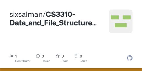 GitHub Sixsalman CS Data And File Structures HW