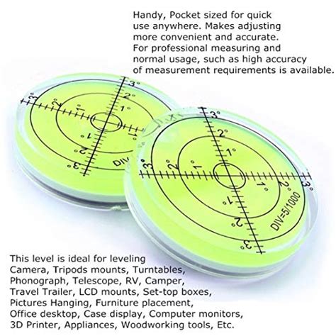 Bubble Spirit Level 60x12mm Degree Marked Surface