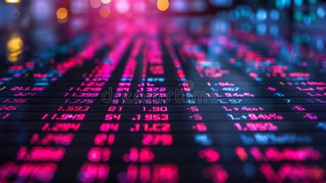 Stock Market Display A Snapshot Of Market Activity Stock Illustration