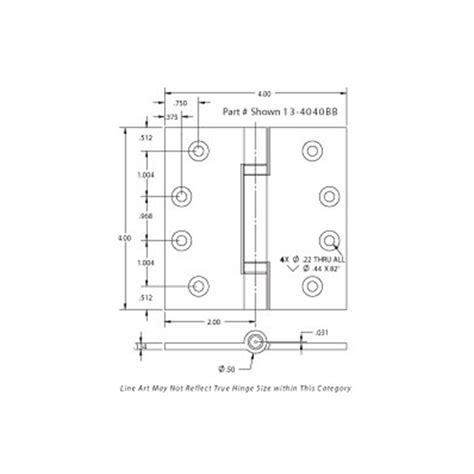Three Knuckle Solid Extruded Brass Hinge Ball Bearing Standard
