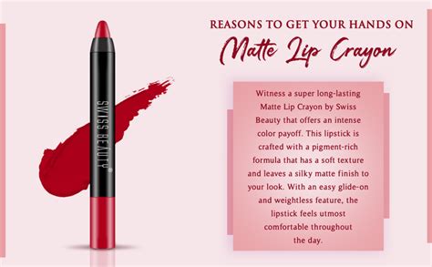 Buy Swiss Beauty 12 Hrs Stay Matte Lip Crayon Chocobar 3g Long