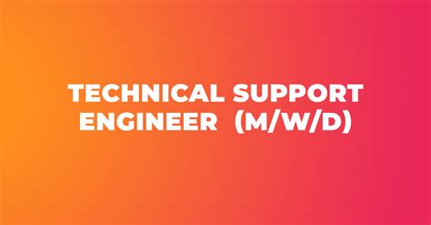 Senior Technical Support Engineer B2b Mwd Insiders Technologies Gmbh