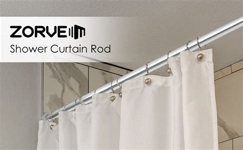 Zorvem Tension Shower Curtain Rod 43 72 Inch Non Slip And