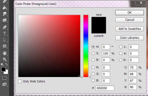 Select Black For The Foreground Color