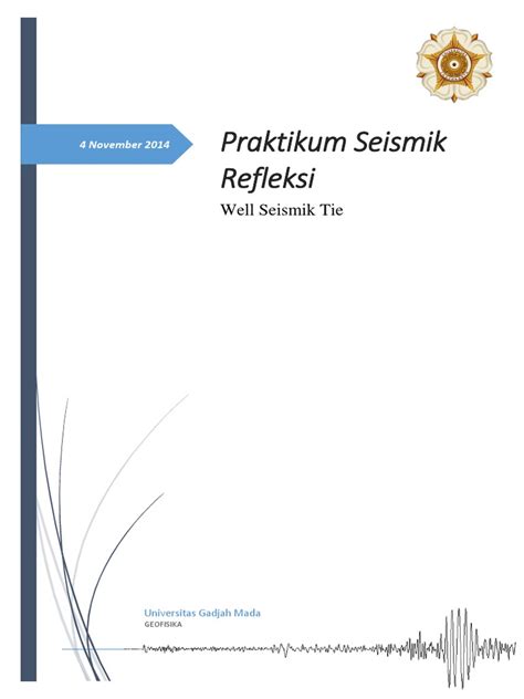 Seismik Refleksi Well Seismic Tie Pdf Pdf