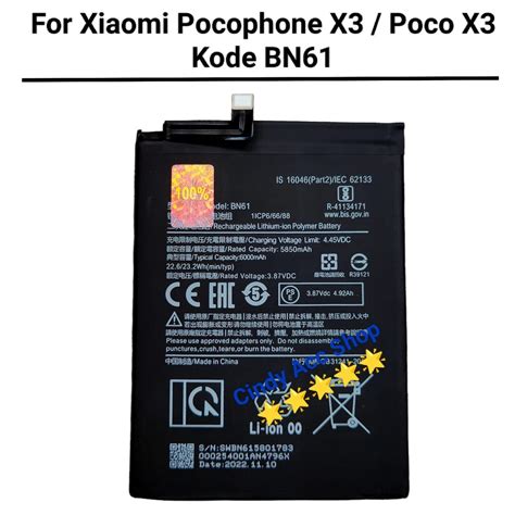 Jual Baterai Batre Poco X Pro Poco X NFC Poco X BN Original Battery Shopee Indonesia