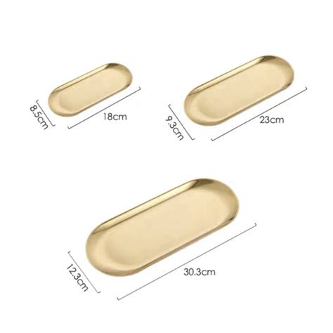 ถาดจานเกาหลีสแตนเลส304ไม่เป็นสนิมทรงรี จานสเต็กและเค้ก และขนมหวาน และผลไม้ Th