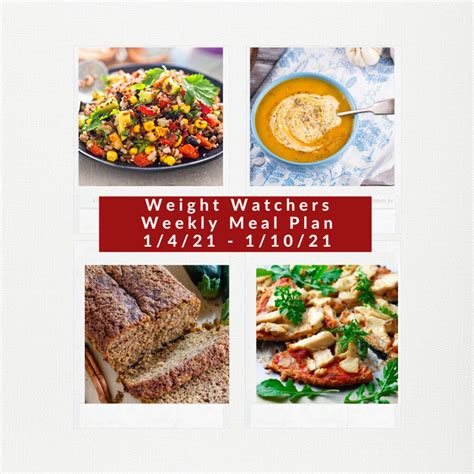 Weight Watchers Recipes Weekly Weight Loss Meal Plan