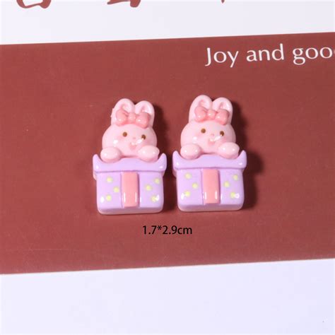 เครื่องประดับ ยางรัดผม จี้การ์ตูนหมี กระต่าย แวววาว Diy สําหรับตกแต่ง