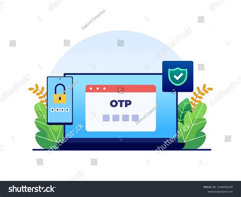 One Time Password Otp Security Verification Stock Vector Royalty Free