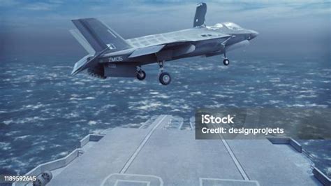 F35 전투기는 항공모함에서 수직으로 이륙한다 3d 렌더링 돌기에 대한 스톡 사진 및 기타 이미지 돌기 3차원 형태 Airshow Istock