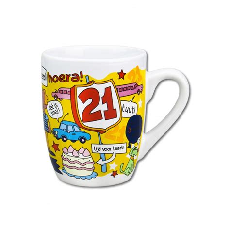Mok Cartoon 21 Jaar Snoepkado